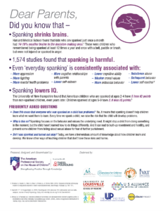 APSAC | Preventing Child Maltreatment, No Hit Zone Materials